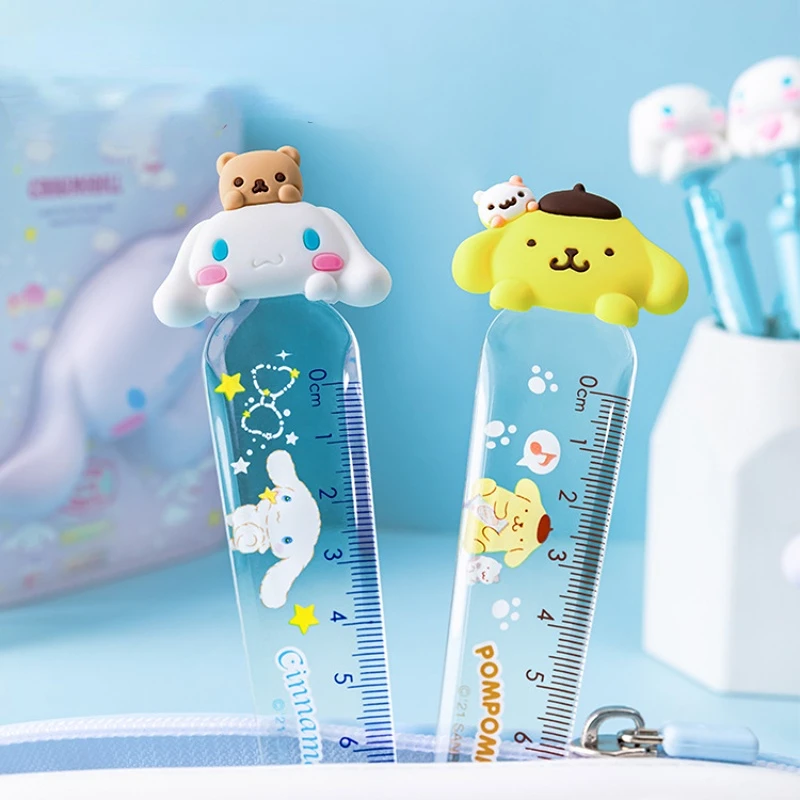 12cm Kawaii Ruler Anime My Melody Cinnamoroll Pompompurin Creative ...