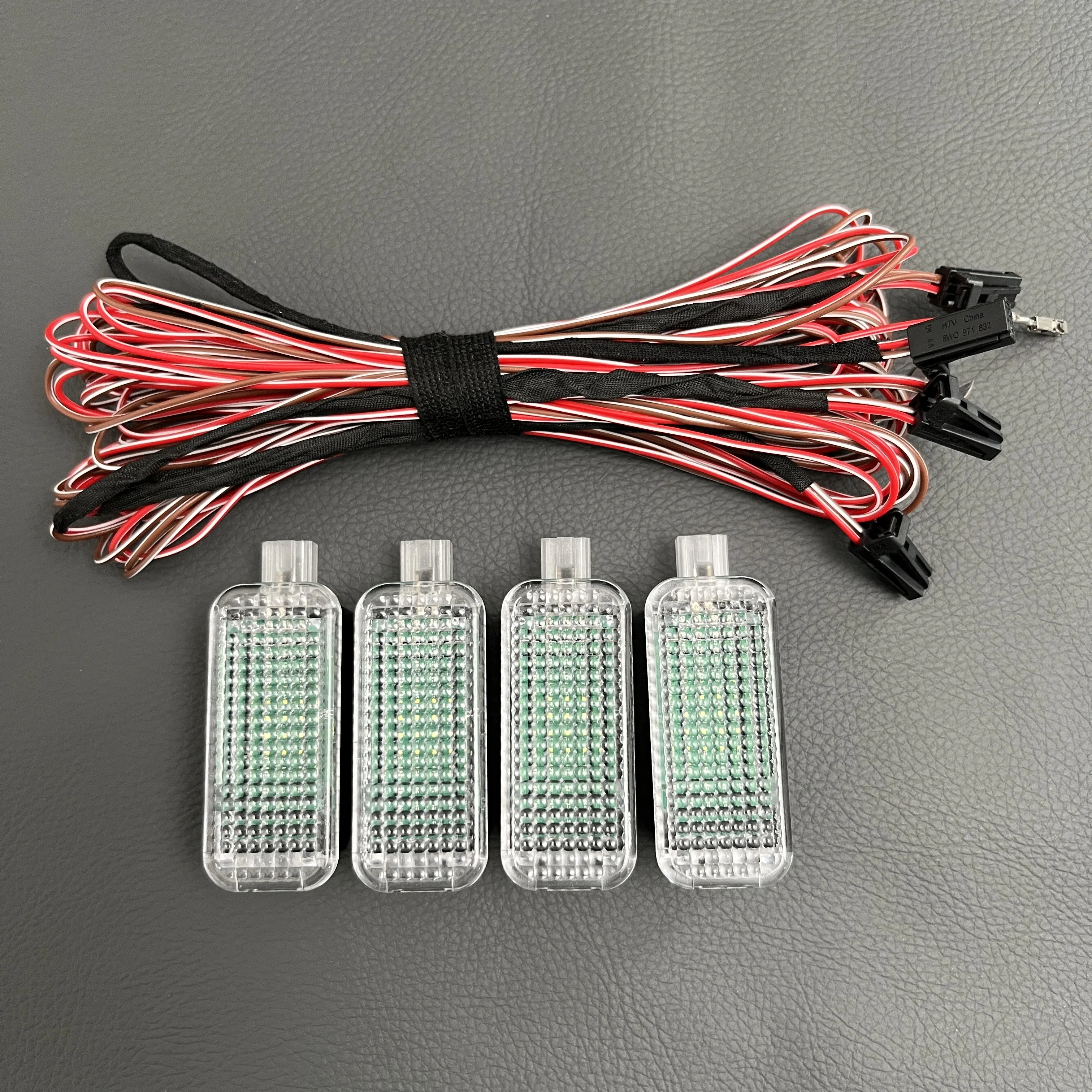 LED Footwell Light Foot Lamp Cable Harness For VW Golf 5 6 MK5 Passat ...