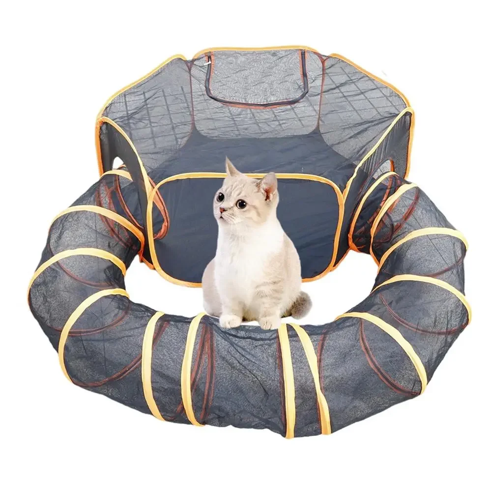Tente Interactive Pliable - Nik - Enclos pour Chat - Tunnel - Jouets d ...