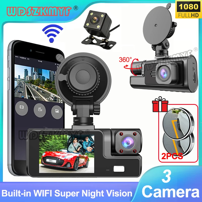 3Channel-Dash-Cam-for-Cars-Inside-Car-DVR-WiFi-Camera-for-Vehicle-1080P ...
