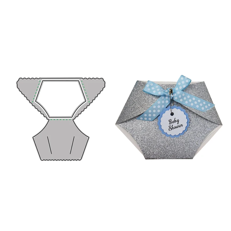 Diaper Baby For A Favor Box Template The Cutting Cafe': DIAPER SHAPED