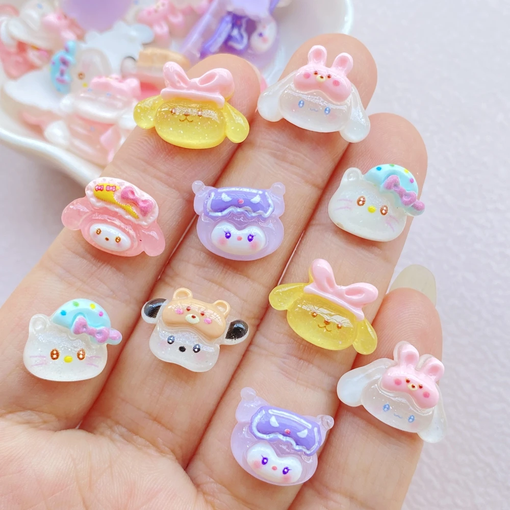 20Pcs-New-Cute-Mini-Resin-Cartoon-Puppy-Cat-Rabbit-Series-Flatback ...
