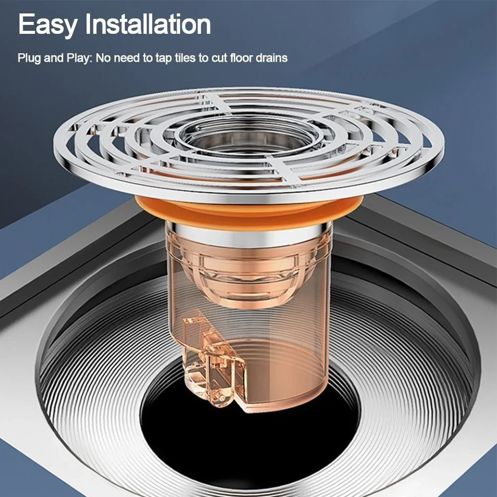 Bath-Shower-Floor-Drain-Core-Strainer-Gravity-Induction-Floor-Drain ...