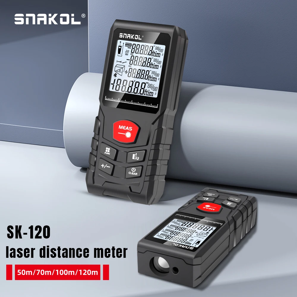 Snakol Laser Rangefinder Digital Tape Measure 50M/70M/120M High ...