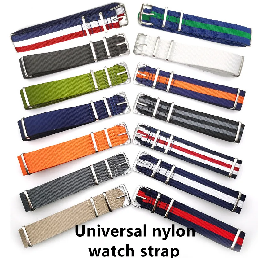 18mm-20mm-22mm-Universal-wristband-Canvas-nylon-watch-strap-NATO ...