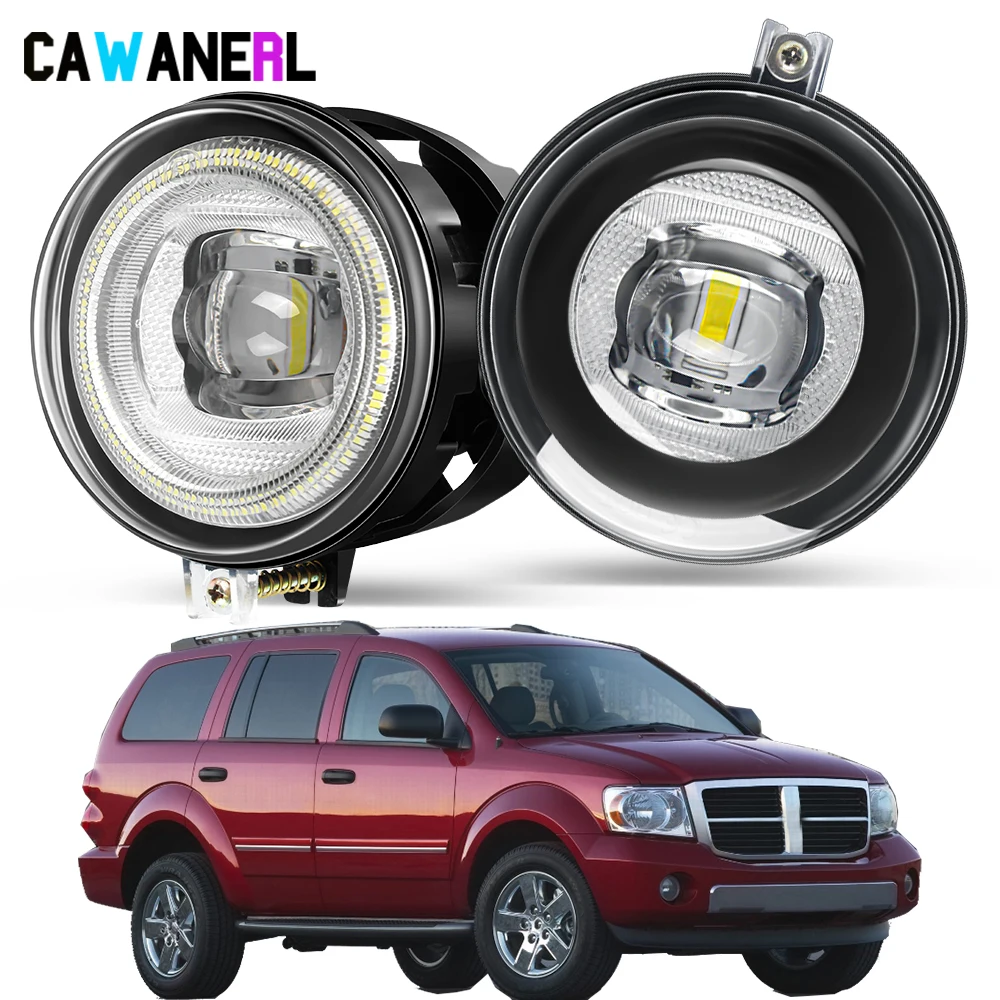 2 Pieces Angel Eye Fog Light DRL For Dodge Durango 2007 2008 2009 9005 ...
