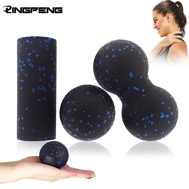 Yoga Peanut Balls Body Massage Fascia Ball Suit Foam Block High Density ...