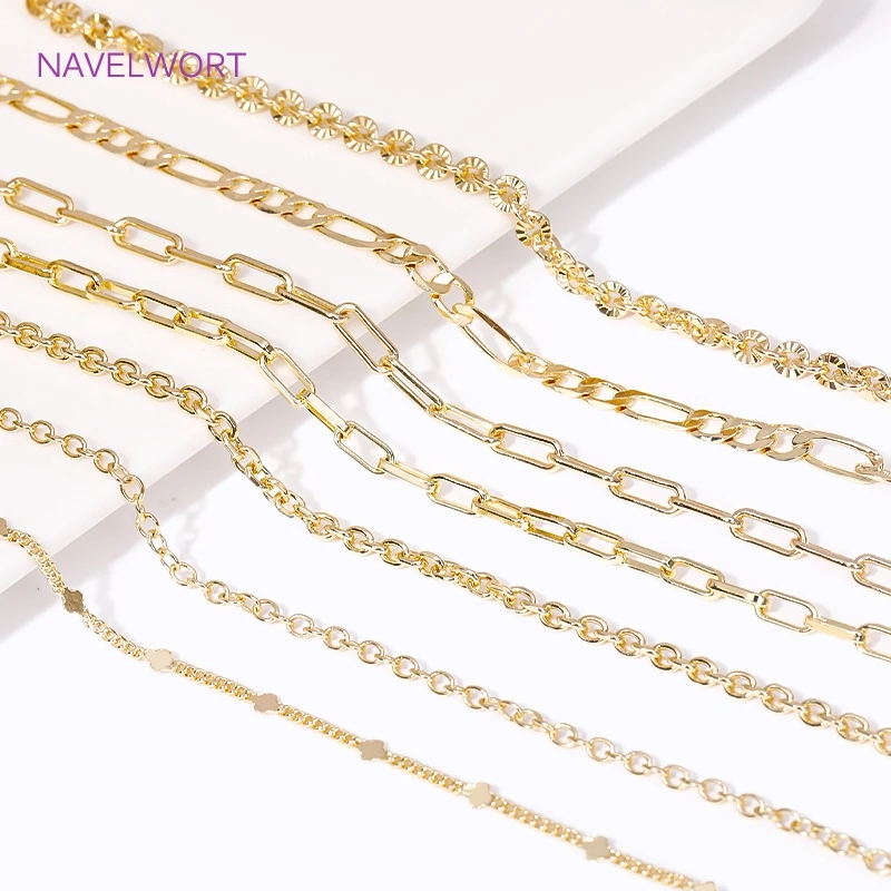 Trendy-14K-Gold-Plated-Metal-Spool-Chains-For-Necklace-Bracelet ...