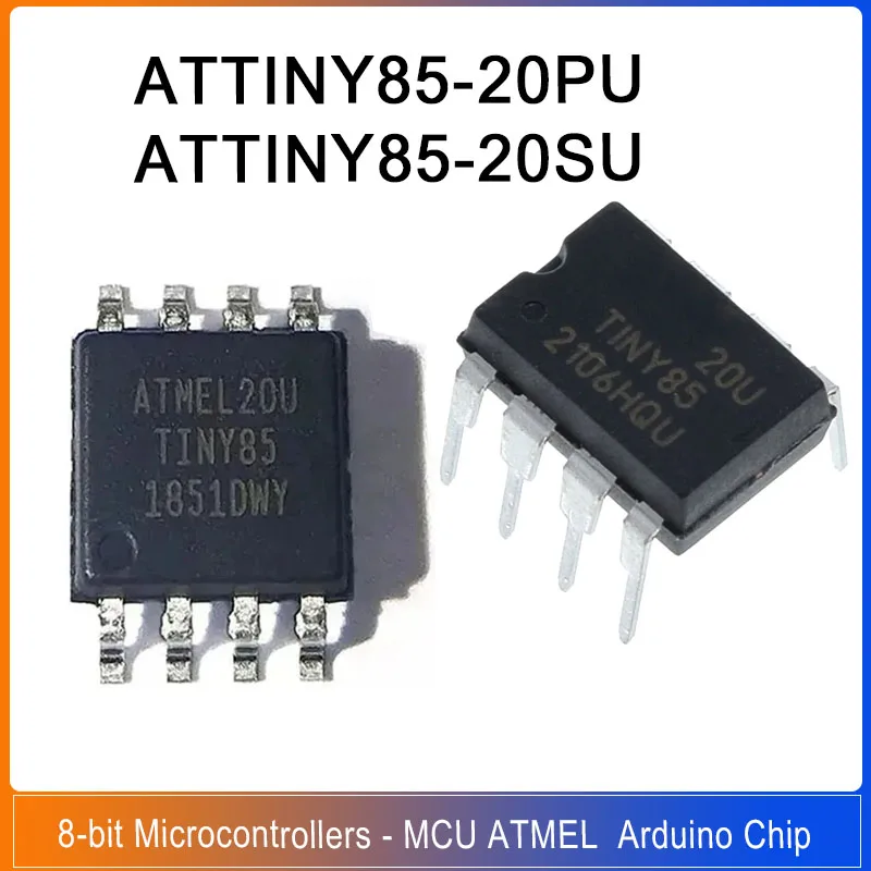 ATTINY85-20PU DIP8 / ATTINY85-20SU SOP8 ATTINY85 8-bit AVR Microcontrollers - MCU ATMEL ...