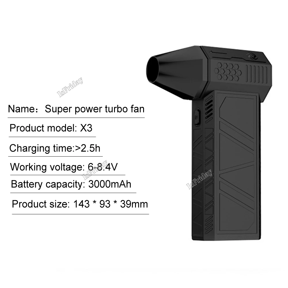 Handheld Brushless Motor 130,000 RPM 3nd Generation X3 Violent Blower ...
