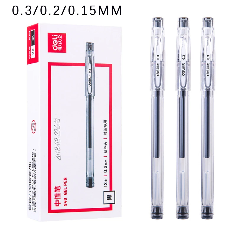 3-pcs-lot-0-3mm-Fine-Gel-Pens-Chinese-Elegant-Black-Finance-Needle-Pens ...