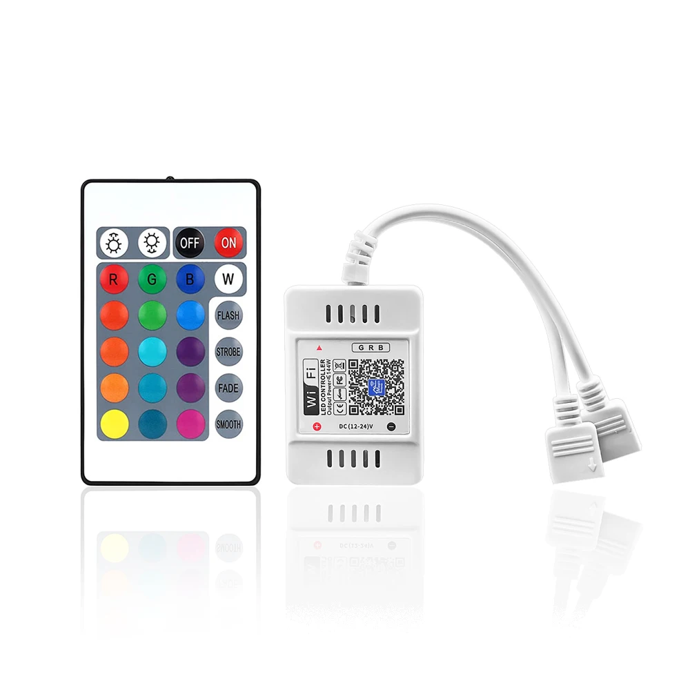 24-key-WiFi-RGB-light-strip-controller-2-4G-remote-control-RGB-LED ...