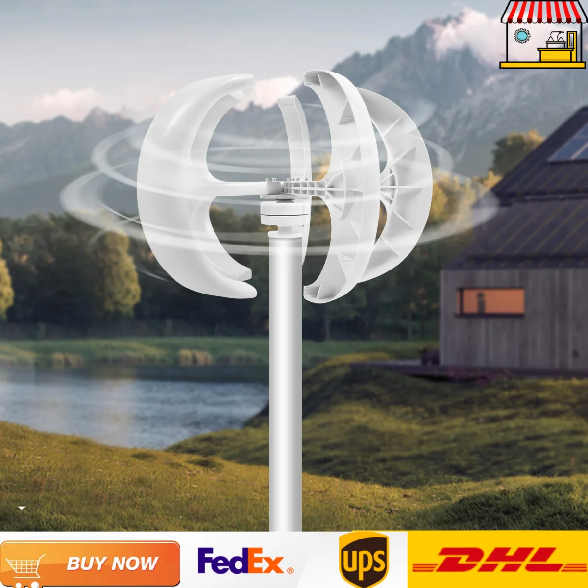 Home Use Wind Turbine Generator with Flange Plate| 600W 12V/24V Wind ...