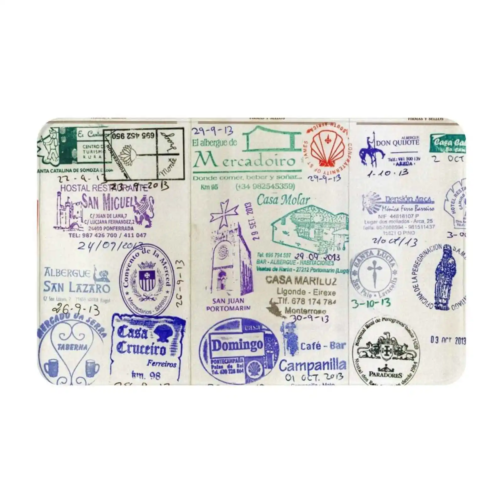 Camino-De-Santiago-Pilgrim-S-Credential-Soft-Foot-Pad-Room-Goods-Rug ...
