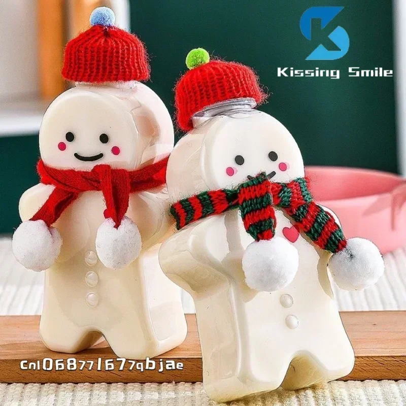 5-10pcs-Gingerbread-Bottle-Snowman-Milk-Tea-Jar-Xmas-Party-Cute-Decor ...