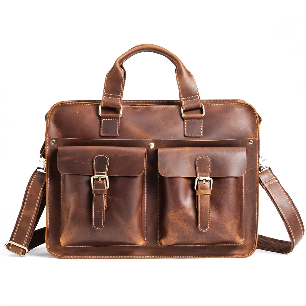 Cowhide-Briefcases-16-In-Laptop-Bags-For-Men-Handbag-Men-s-Executive ...