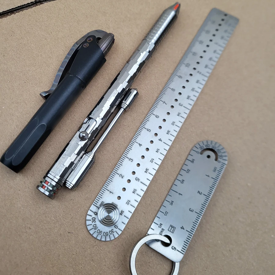 EDC-Titanium-Alloy-Ultralight-Metric-Ruler-Measurement-Drawing-Ruler ...