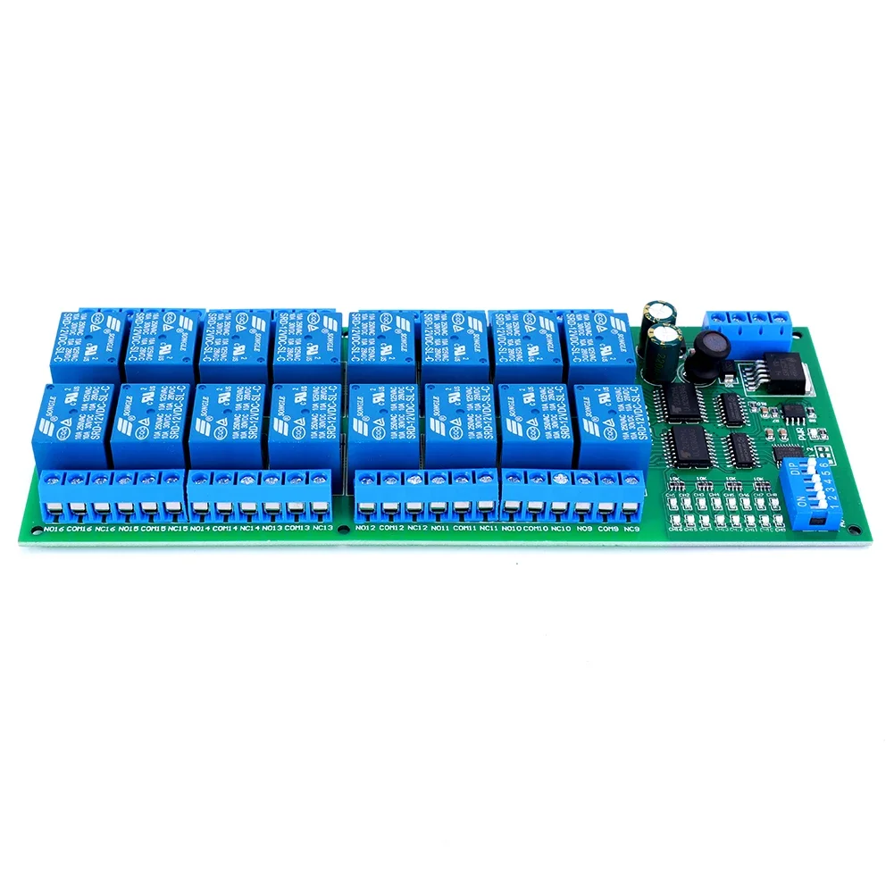 16-Channel-DC-12V-Switch-Module-RS485-Relay-Module-Control-Switch-Board ...