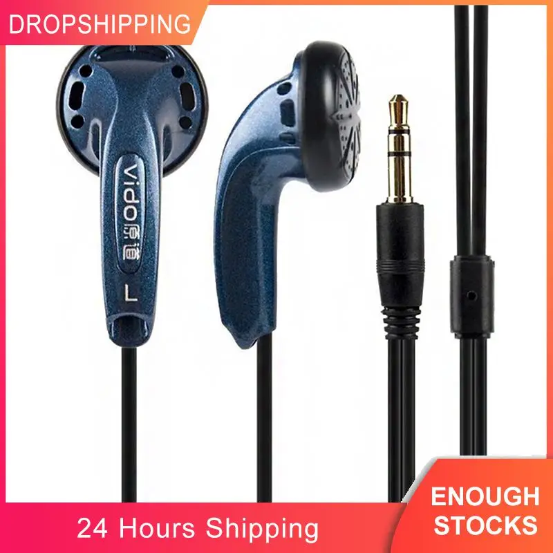 Wired Stereo Headset Game 3.5mm In Ear 1.2m Mic Volume Control Sport ...