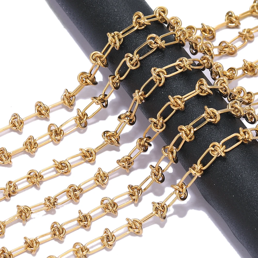 1 Meter Stainless Steel Chunky Knot Chains DIY Hip Hop Men Necklaces ...