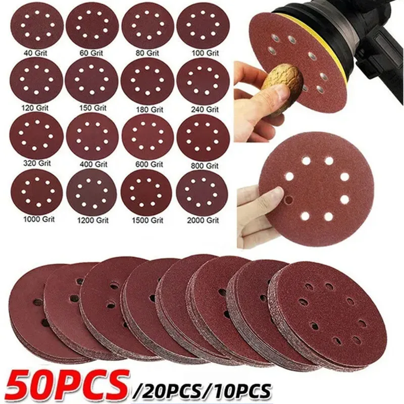 10/20/50PCS Round Sandpaper Random Orbital Sander 40-2000 Grits ...
