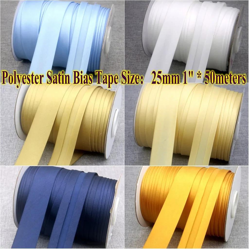 Polyester-Satin-Bias-Tape-size-25mm-1-50meter-optcial-White-bleach ...