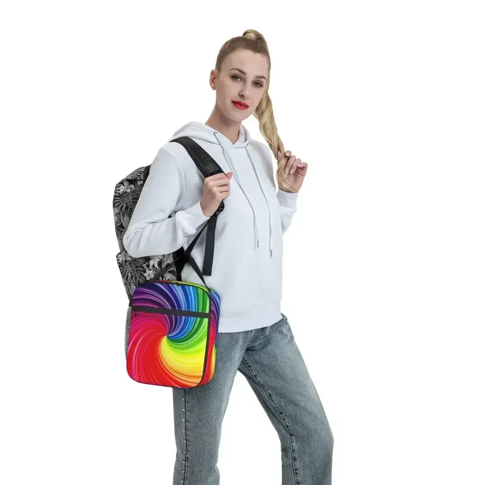 Сумка для ланча с радужным принтом, цветной школьный Ланч-бокс ЛГБТ ...
