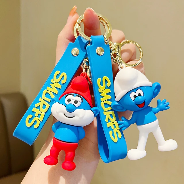 Anime Figure Smurfs Keychain Painter Engineer Chef Modeling, 47% OFF