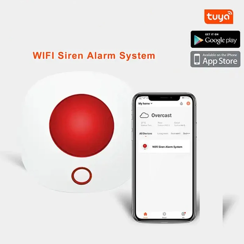 WiFi-Sound-Light-Alarm-Siren-Strobe-Light-Sensor-Home-Alarm-Security ...