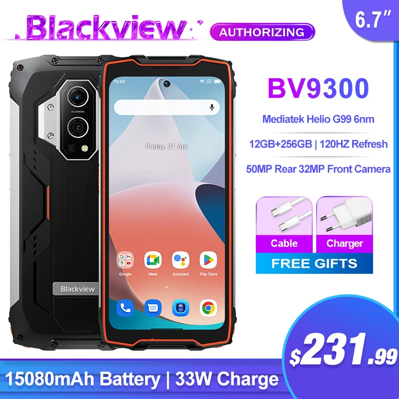 Blackview BV9300 Rugged Phone 16GB 256GB 15080mAh Battery Mediatek ...