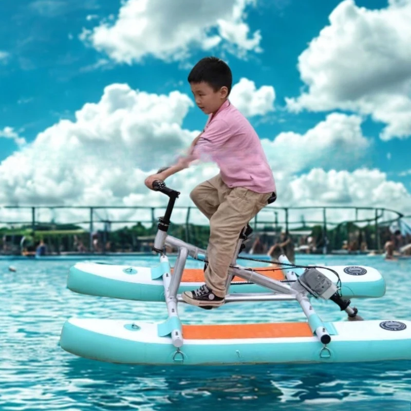 Parent-child park inflatable water bicycle, children's riding version ...