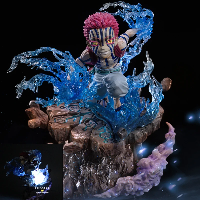 13CM-Anime-Figure-Demon-Slayer-Kimetsu-No-Yaiba-GK-Statue-Akaza-PVC ...