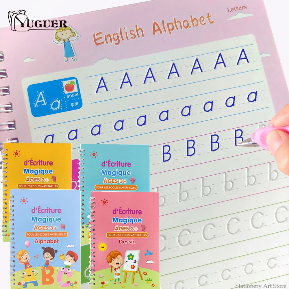 French-Montessori-3D-Copybook-Free-shipping-New-Spanish-Reusable ...