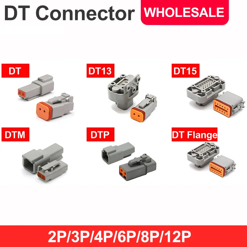 DEUTSCH Connector Includes DT DT13 DT15 DTM DTP Series Flange Male DT06 ...