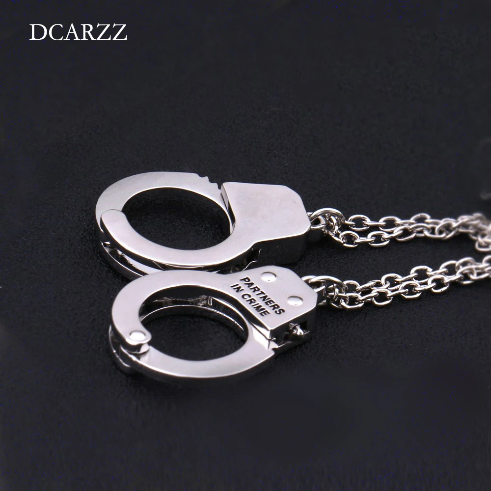 2pcs-set-Fashion-Punk-Handcuff-Pendant-Couple-Friendship-Necklaces ...