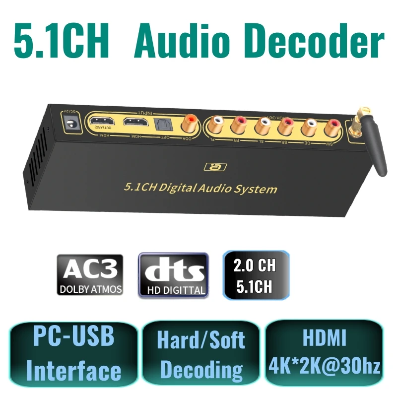 Decoder 51 With Bluetooth Receiver Audio Converter Dolby