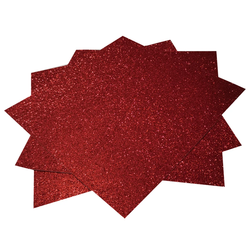 Glitter Cardboard Red 12*12" 300Gsm For Scrapbooking 15 Sheets/Pack ...