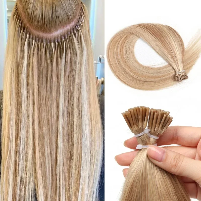 MRS-HAIR-I-Tip-Hair-Extensions-Real-Human-Hair-Pre-Bonded-Micro-Beads ...