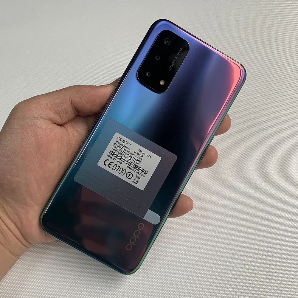 Original OPPO A93 5G Mobile Phone Dual SIM 8GB+128GB/256GB Fingerprint 6.5'' IPS LCD Screen 48MP ...