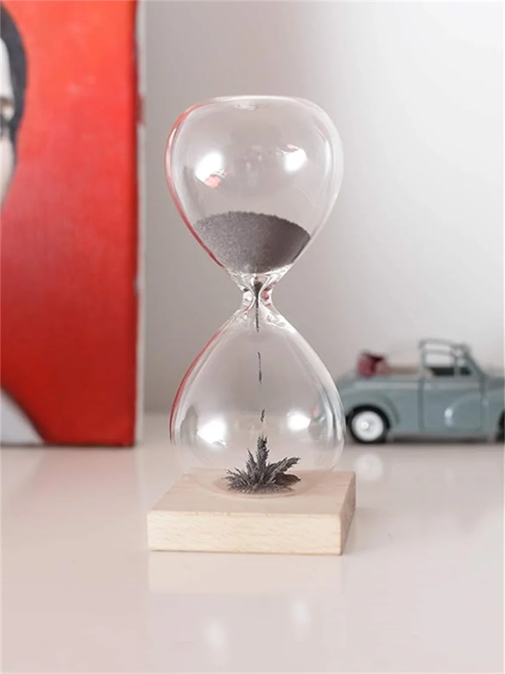 Creative Magnetic Hourglass Ornament Timer Glass Funnel Home Decoration ...
