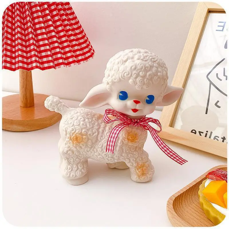 Retro Classic Rubber Sheep Doll Cute Girl Sweetheart Voice Animal Gift ...