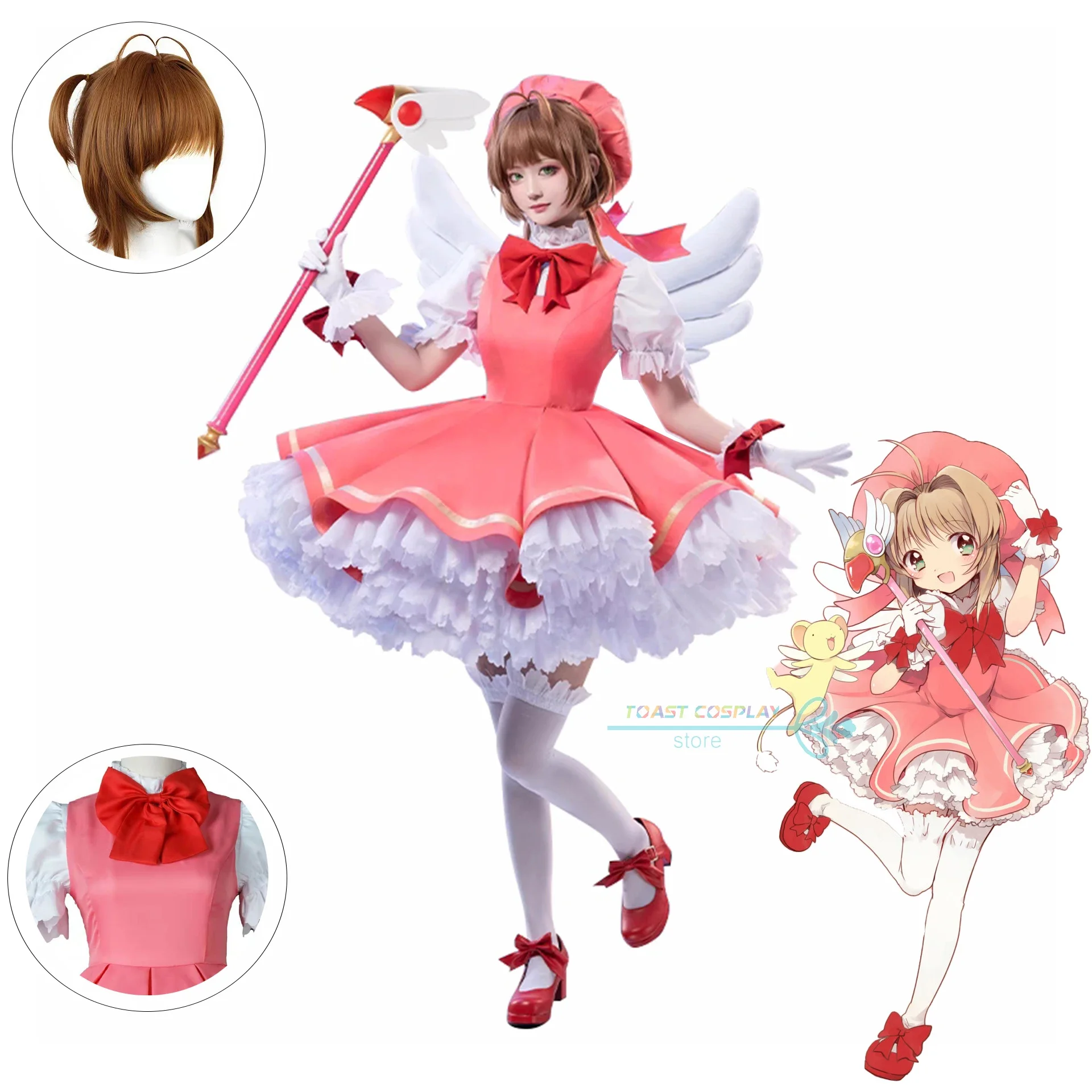 Disfraz-de-Sakura-Cardcaptors-para-mujer-uniforme-de-juego-de-rol ...