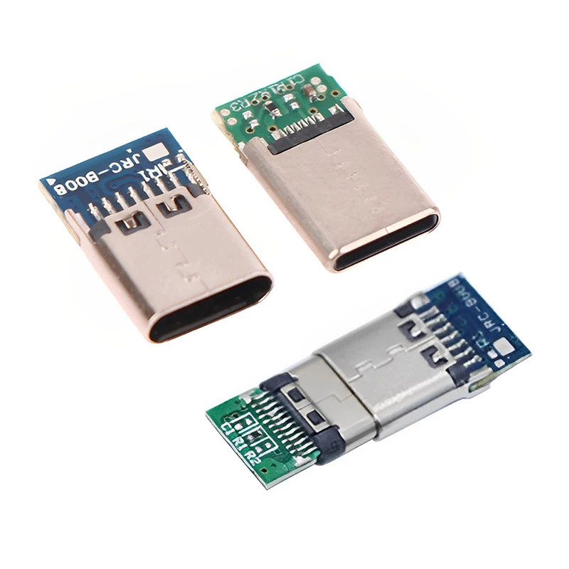 Conectores-macho-hembra-USB-3-1-tipo-C-5-10-piezas-terminales-el ...