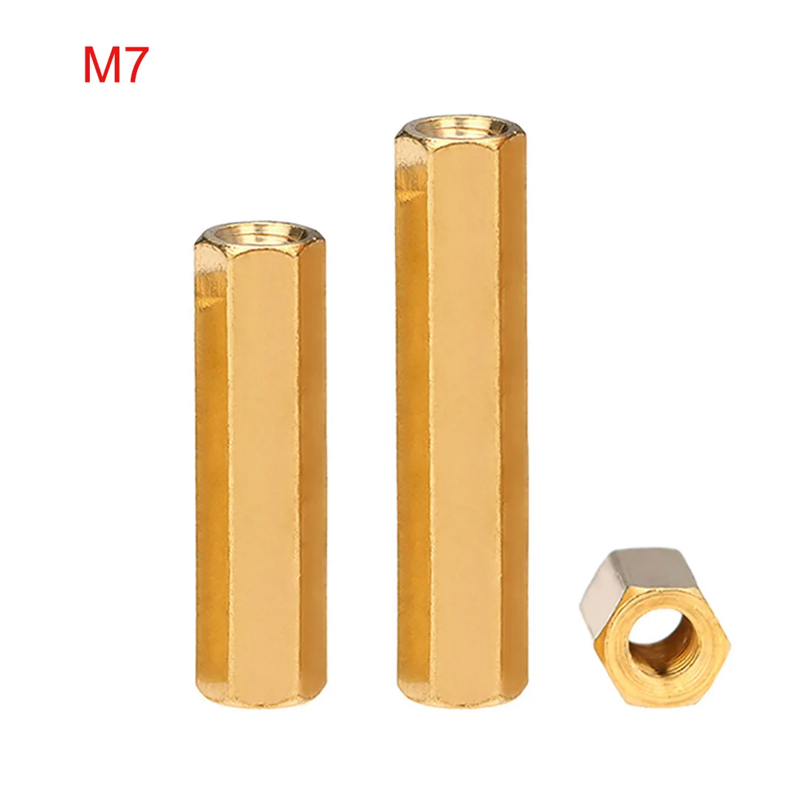 1Pcs M7 Brass Hex Female To Female Standoff Spacer Column Hexagon Hand ...