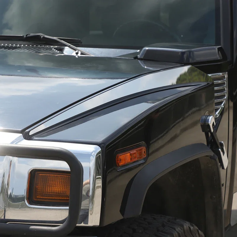 For Hummer H2 2003-2009 Stainless Steel Car Front Hood Side Decorative ...