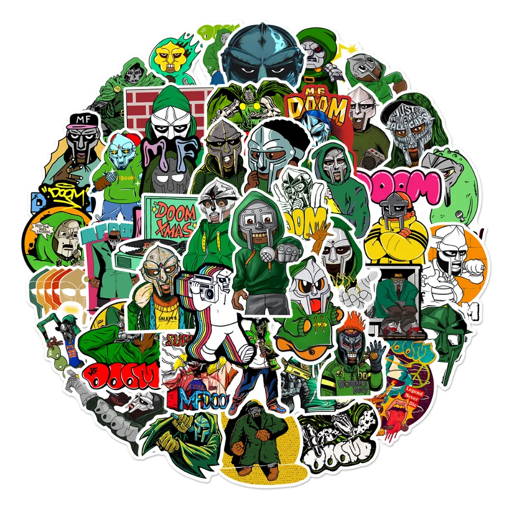 10/50Pcs Hip Hop Rapper Mf Doom Stickers Singer Fan Gift DIY Decoration ...