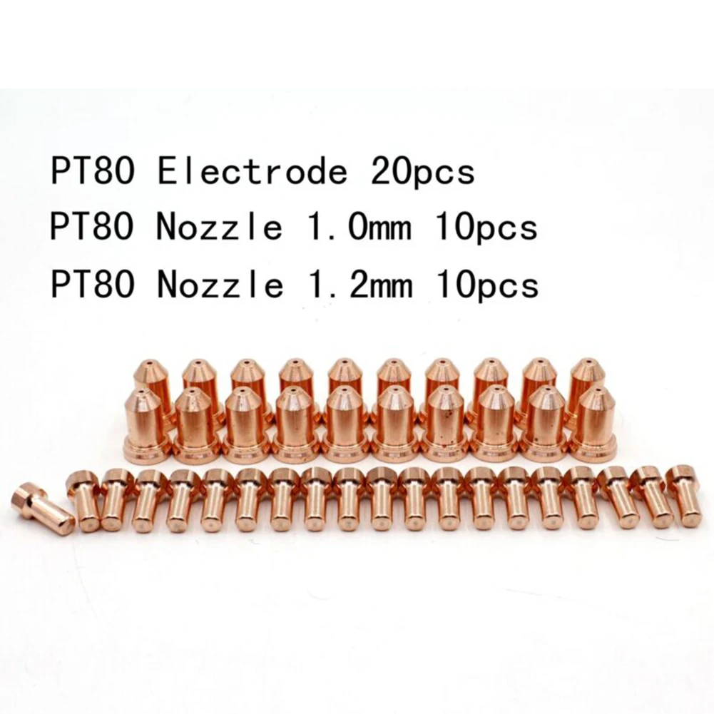 52558-Electrode-51311-Tips-1-0mm-1-2mm-For-Plasma-Torch-IPT-80-PT80-PT ...