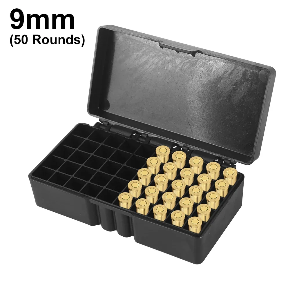 Tactical Bullet Box 50/100 Rounds Ammo Storage for Pistol & Rifle ...
