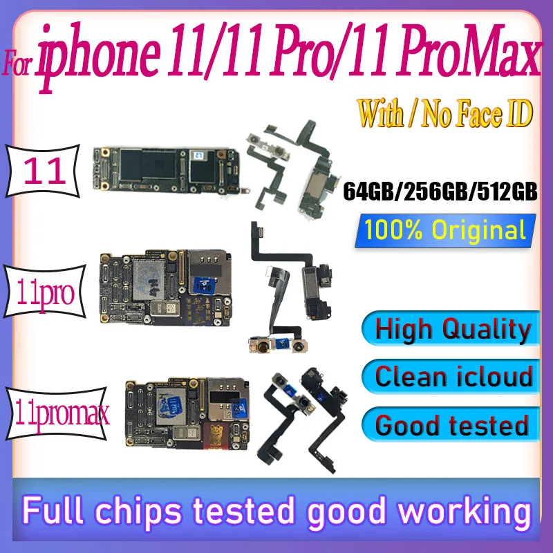 100% Original For iPhone 11 Pro Max Motherboard Unlocked IOS Clean iCloud Logic Board With/No ...