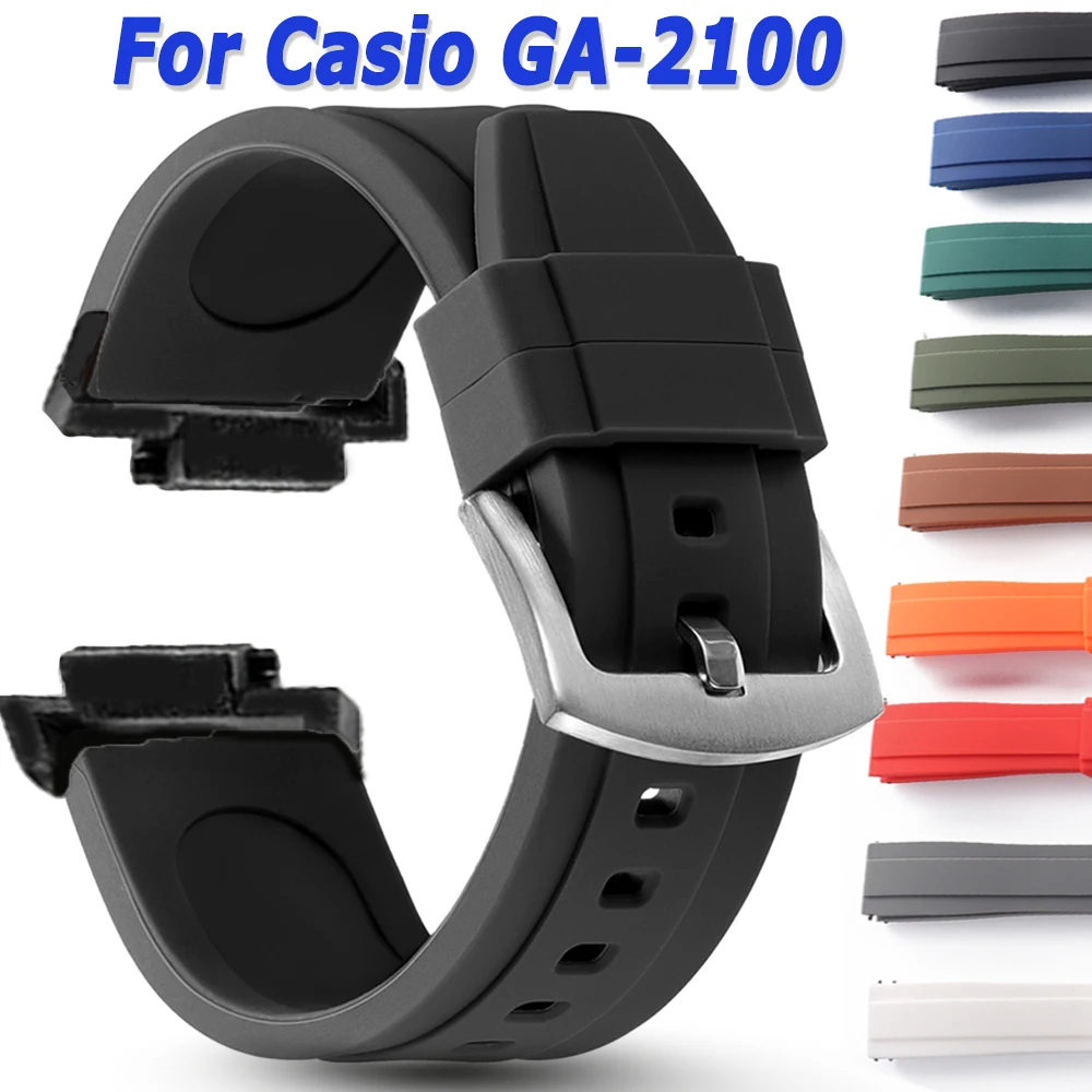 Correa de silicona de 16mm para reloj Casio GA-110 800 GA-2100 GD100 ...